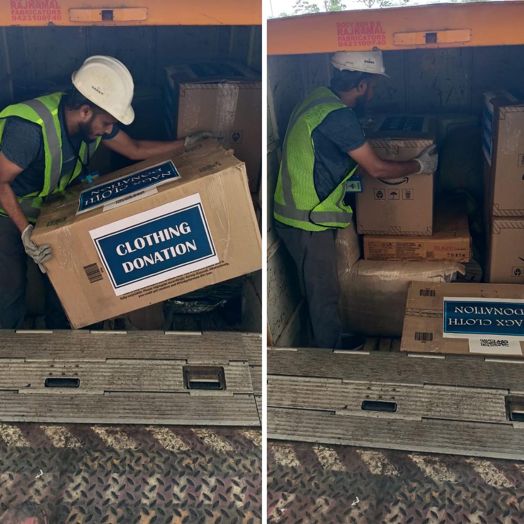 Amazon's Global Volunteering Month: Donations with Share At Door Step
